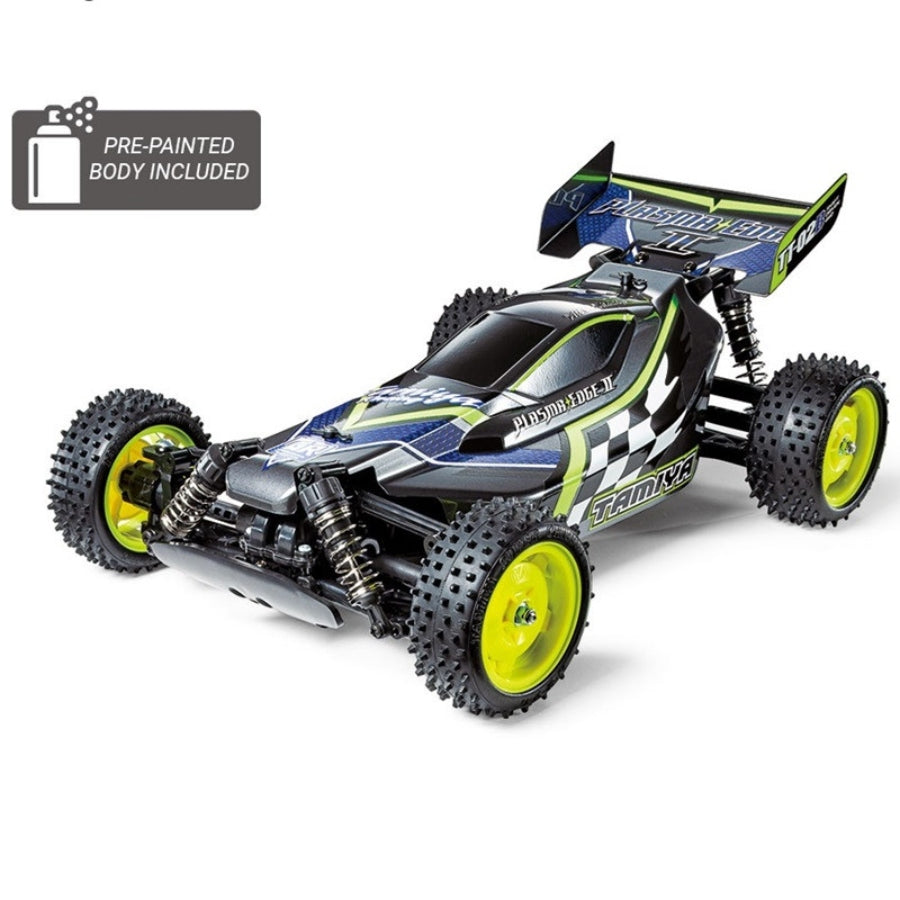 Tamiya 47446 1 10 Plasma Edge II Gun Metal RC Buggy TT 02B Chassis Aussie Hobbies