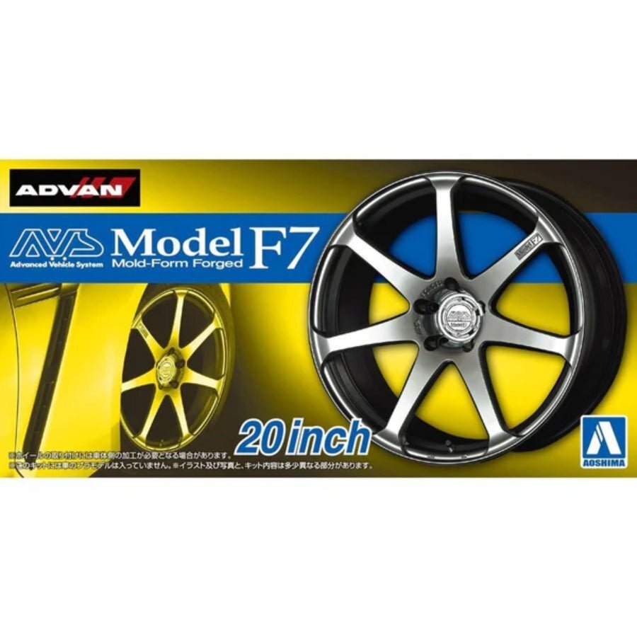 Aoshima 1/24 AVS Model F7 20″ Wheel & Tire Set – Aussie Hobbies