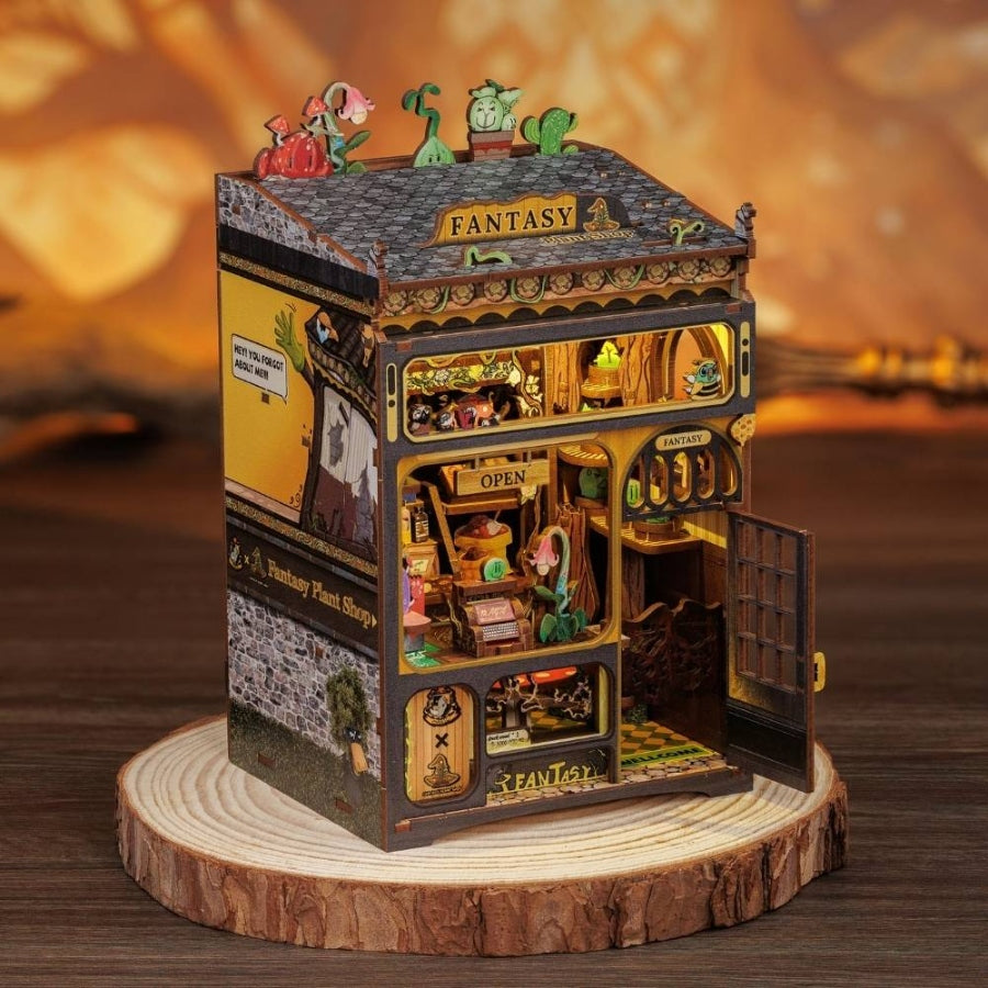 Fantasy Plant Shop DIY Book Nook – Miniature Craft Diorama Kit – Aussie ...