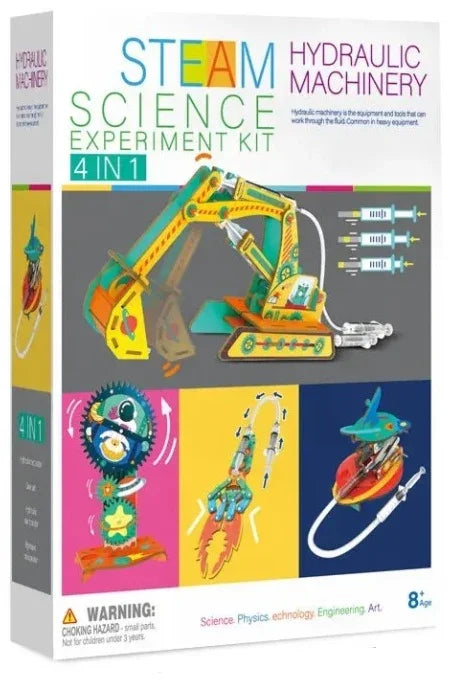 STEM Science Kit – DIY Hydraulic 4-in-1 Mechanical Engineering Set ...