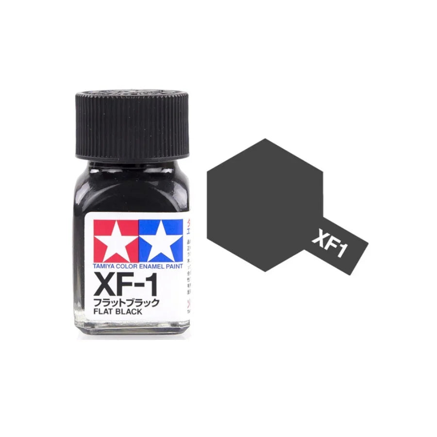 Tamiya XF-1 Flat Black Enamel Paint 10ml – Model Paint – Aussie Hobbies