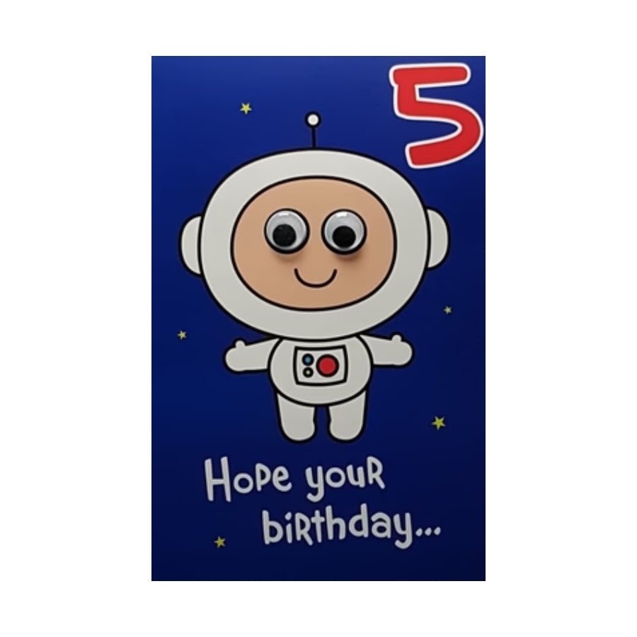 Age 5 Birthday Card – Cute Astronaut Theme | Aussie Hobbies – Aussie ...