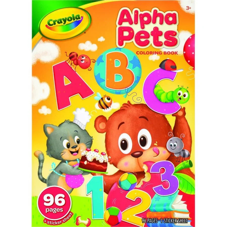 Crayola Alpha Pets 96 Page Colouring Book with Stickers – Aussie Hobbies