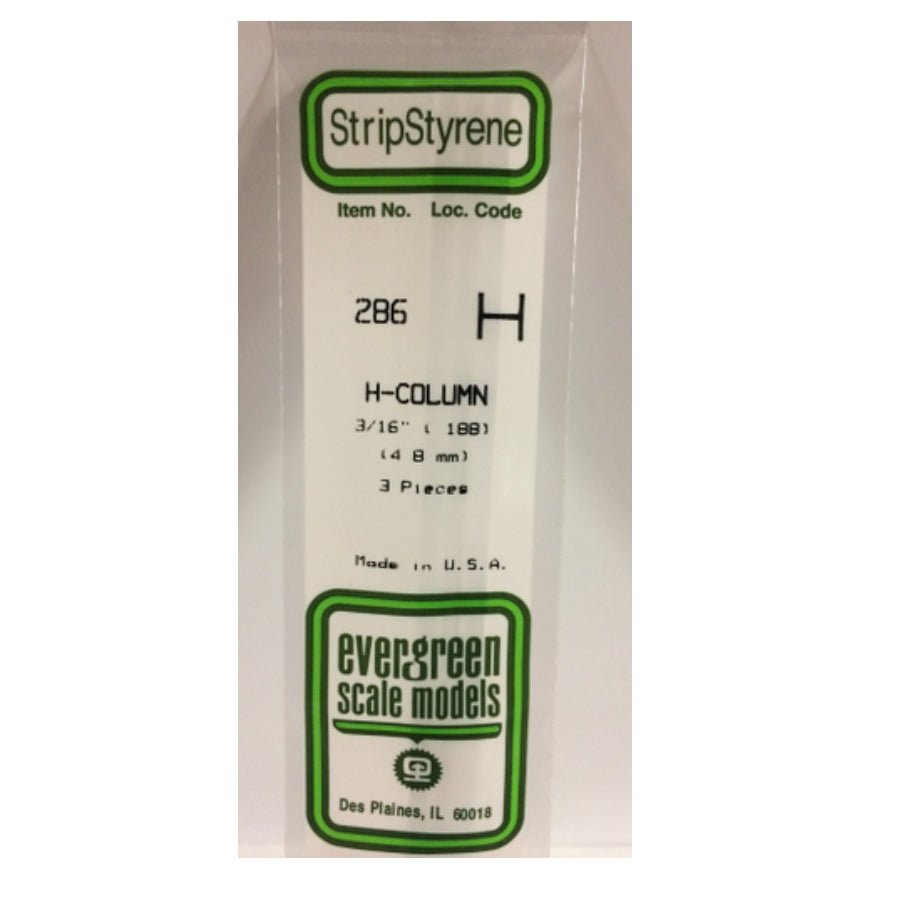 Evergreen Scale Models Polystyrene H-Channel – Aussie Hobbies