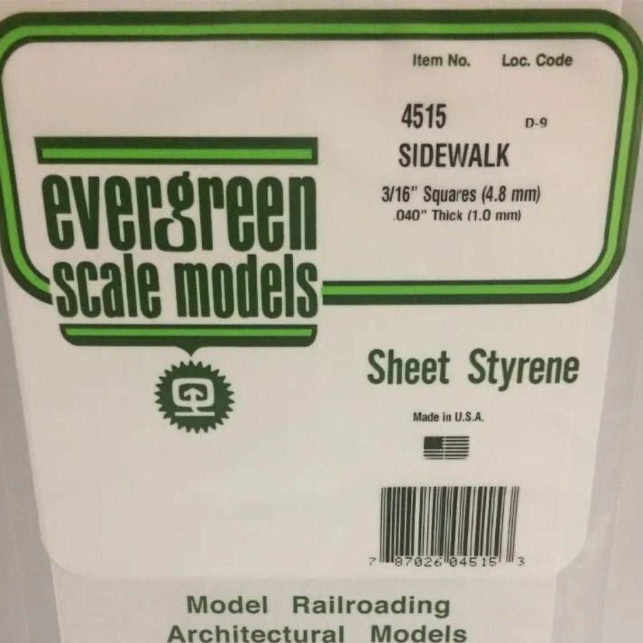 Evergreen Scale Models Polystyrene Sheet (Sidewalk) – Aussie Hobbies