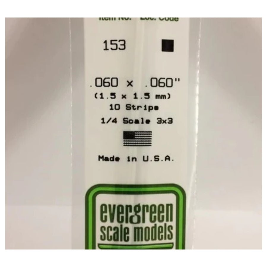 Evergreen Scale Models Polystyrene Strips 1.5mm – Aussie Hobbies