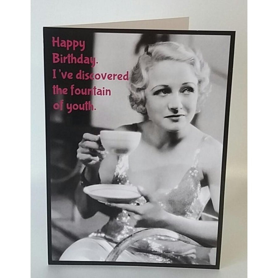 Funny Birthday Card – Fountain of Youth Tastes Like Vodka Joke – Aussie ...