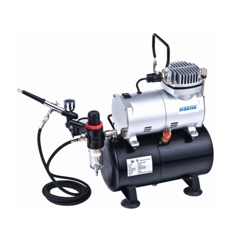 Hseng Air Compressor Kit with Tank & Airbrush – HS-AS186K – Aussie Hobbies