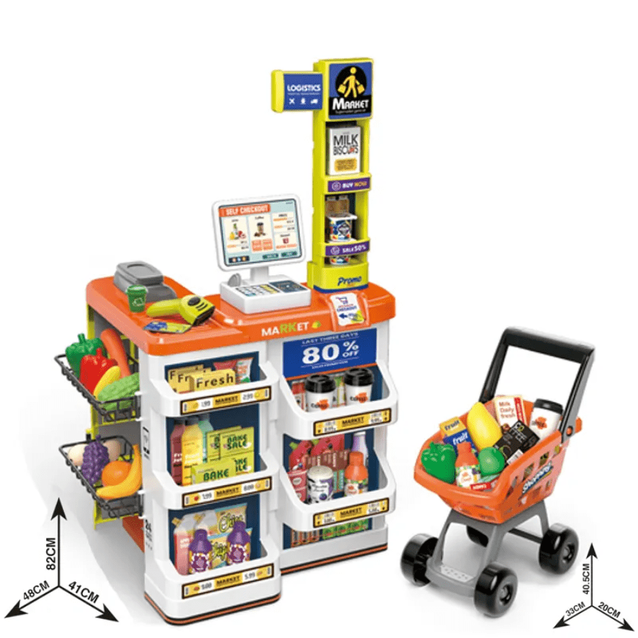 Kids Supermarket Play Set – Shopping Role Play Toy for Children ...