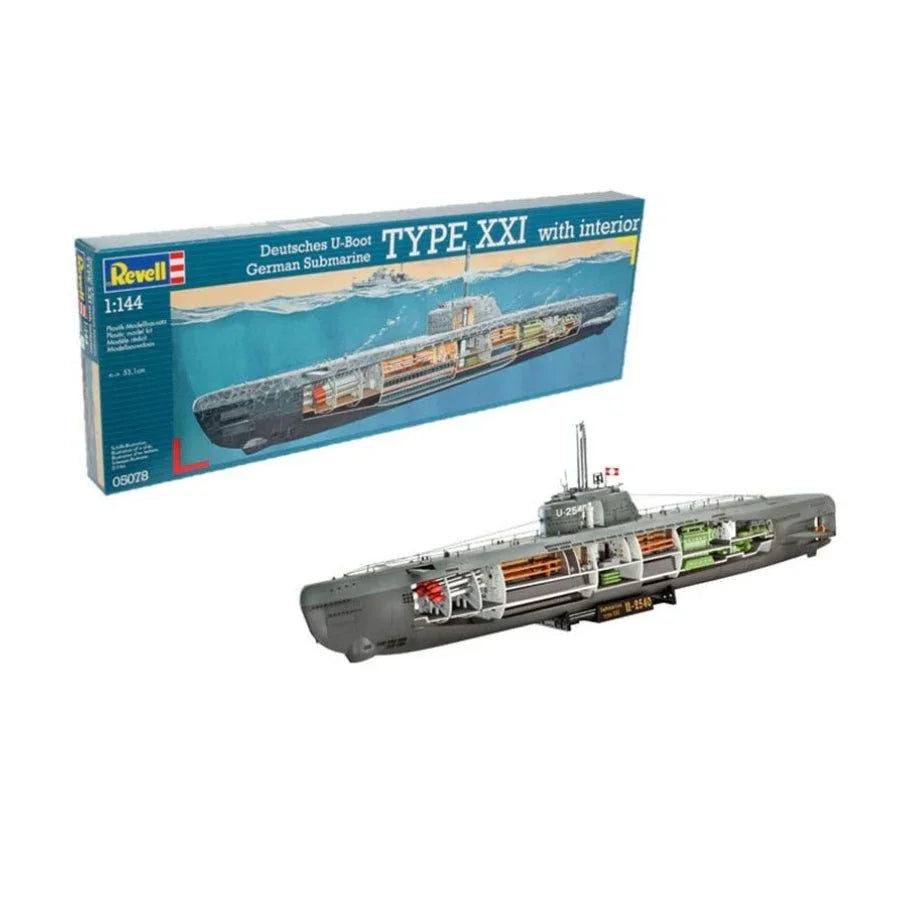 Revell 05078 1/144 U-Boat Type XXI with Interior – Aussie Hobbies