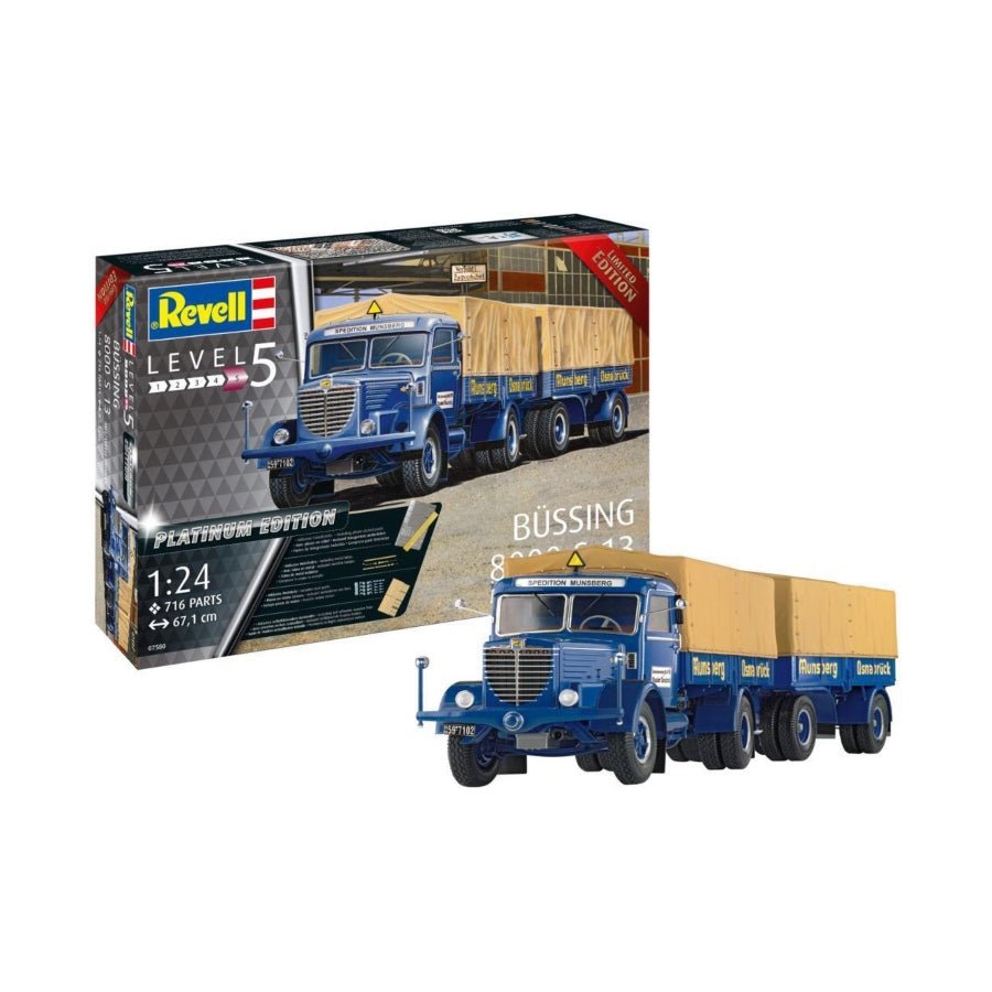 Revell 07580 Büssing 8000 S 13 mit Trailer HGV assembly kit 1:24 ...