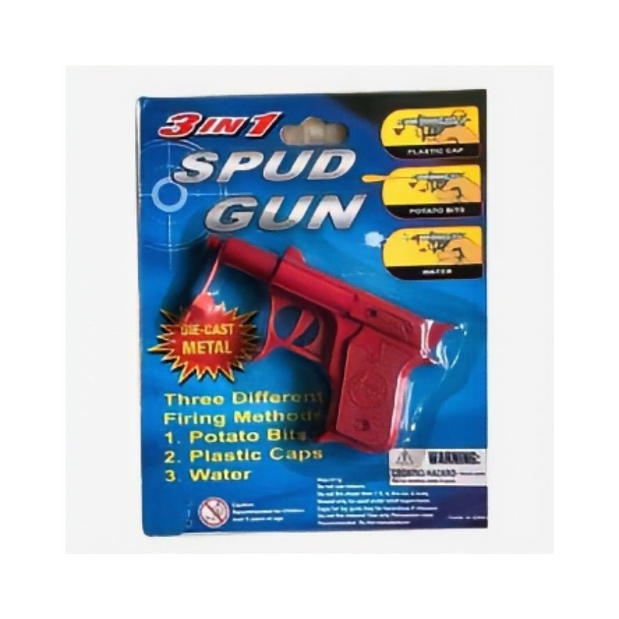 Spud Gun 3-in-1 Diecast Metal – Multi-Function Toy Gun – Aussie Hobbies